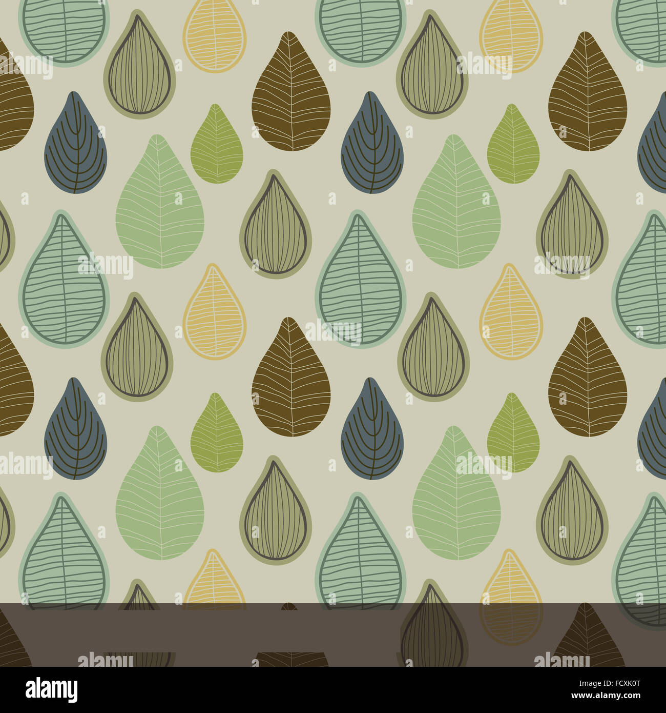 Patterns with repetitive abstract plants Stock Photo - Alamy