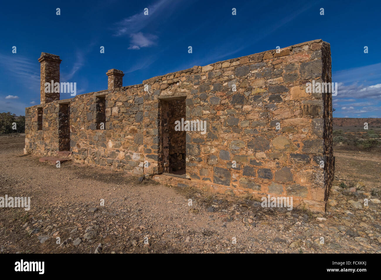 Outback South Australia old abandoned homestead in the Flinders Rangers ...