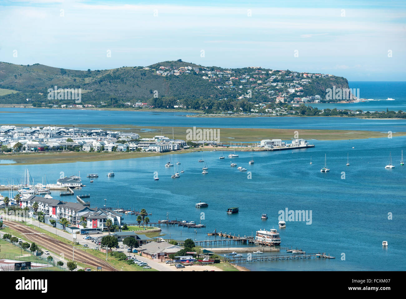 View of Knysna, the Lagoon and These Island, Knysna, Eden District ...
