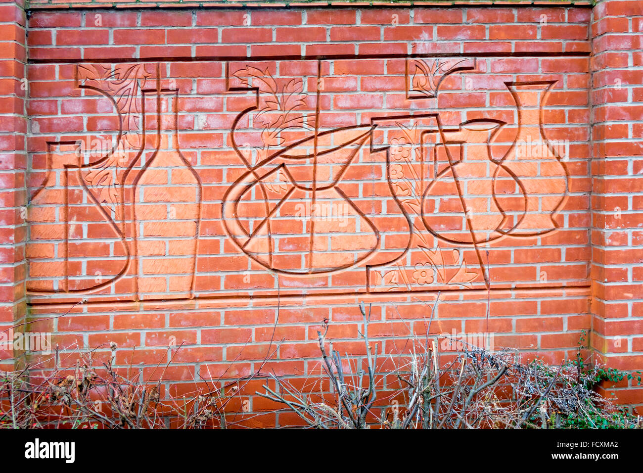 Linthorpe Pottery Commemorative wall on the site of the pottery founded ...