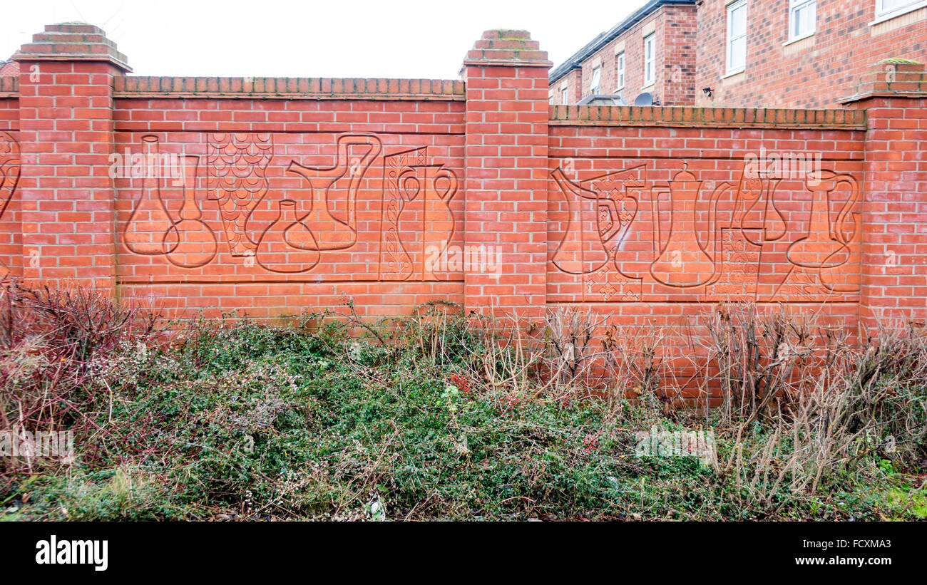 Linthorpe Pottery Commemorative wall on the site of the pottery founded ...