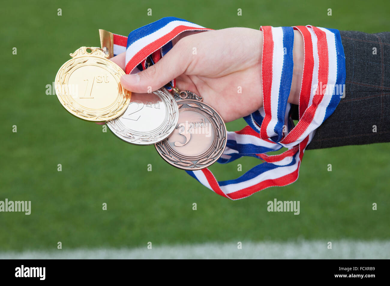 Medals gold silver bronze hi-res stock photography and images - Alamy
