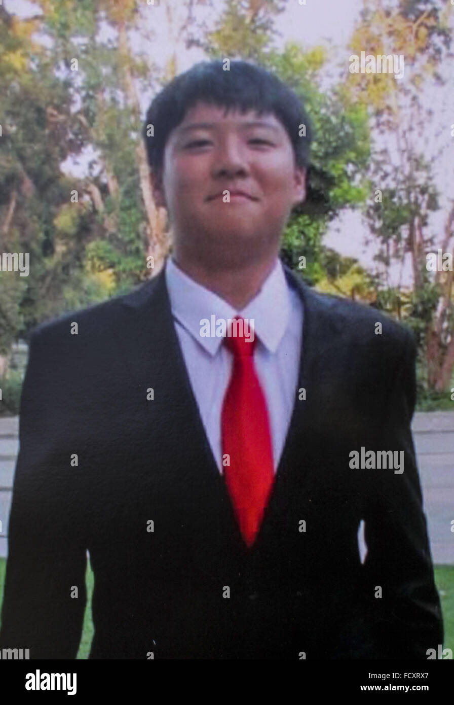 Los Angeles, California, USA. 25th Jan, 2016. A picture of William Lin ...