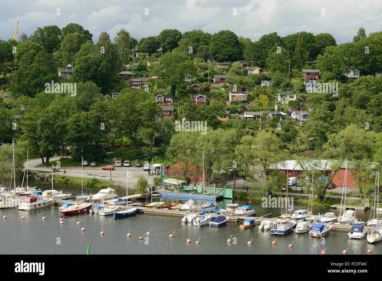 Stockholm embankment with boats Stock Photo - Alamy