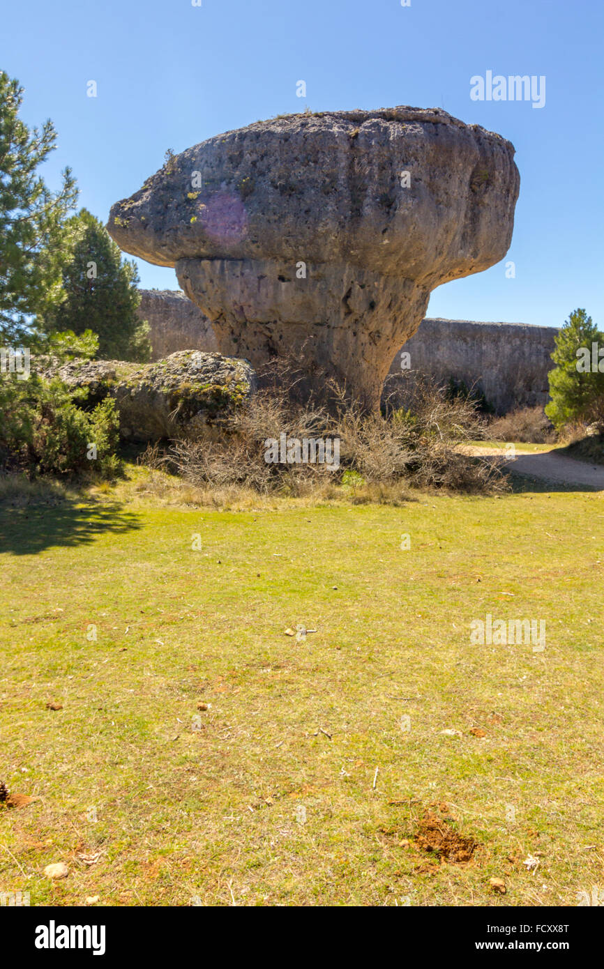 Rocks with capricious forms in the enchanted city of Cuenca, Spain ...