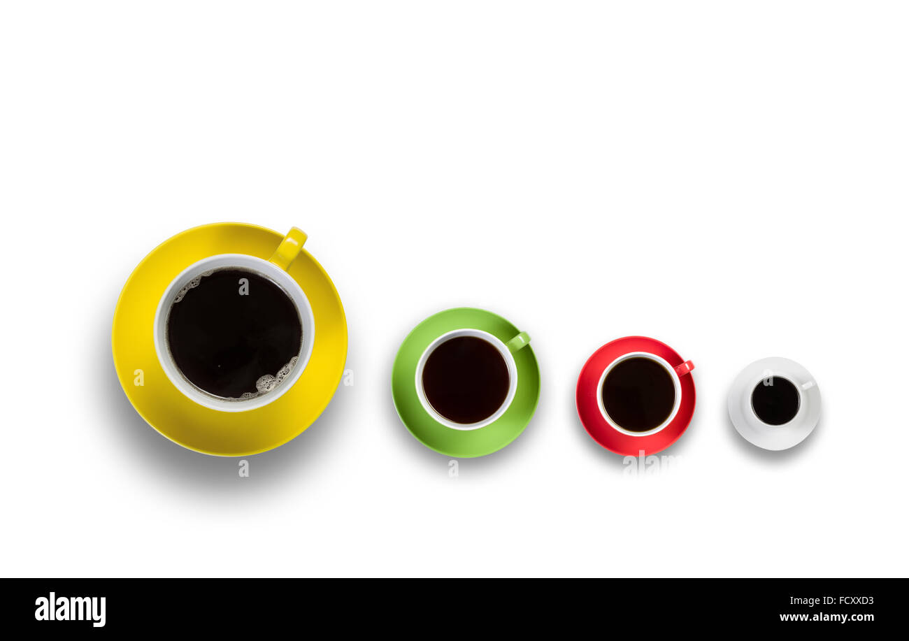 Cup of coffee or tea against white background Stock Photo - Alamy