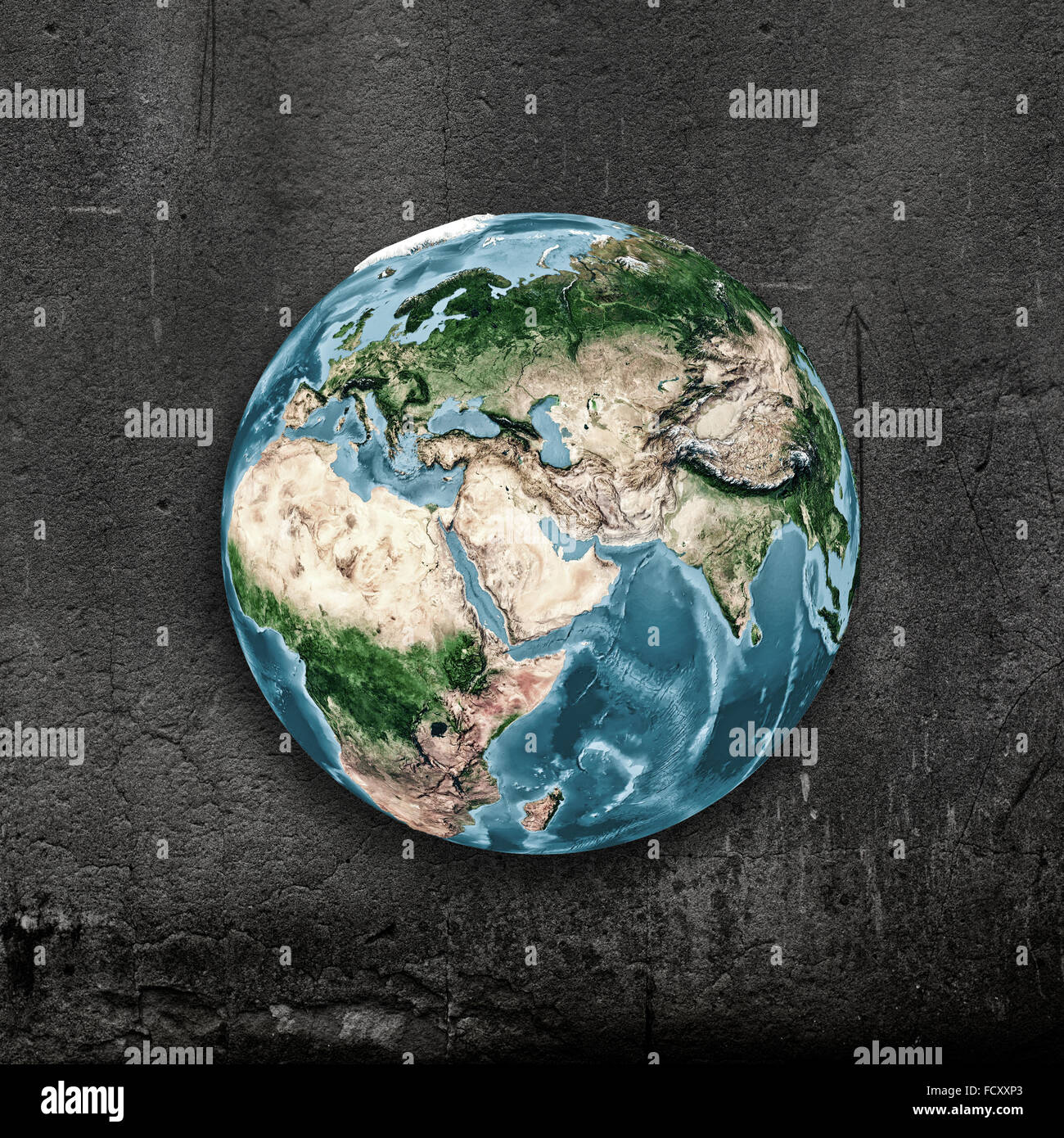 Earth planet on dark background with pencil sketches. Elements of this ...