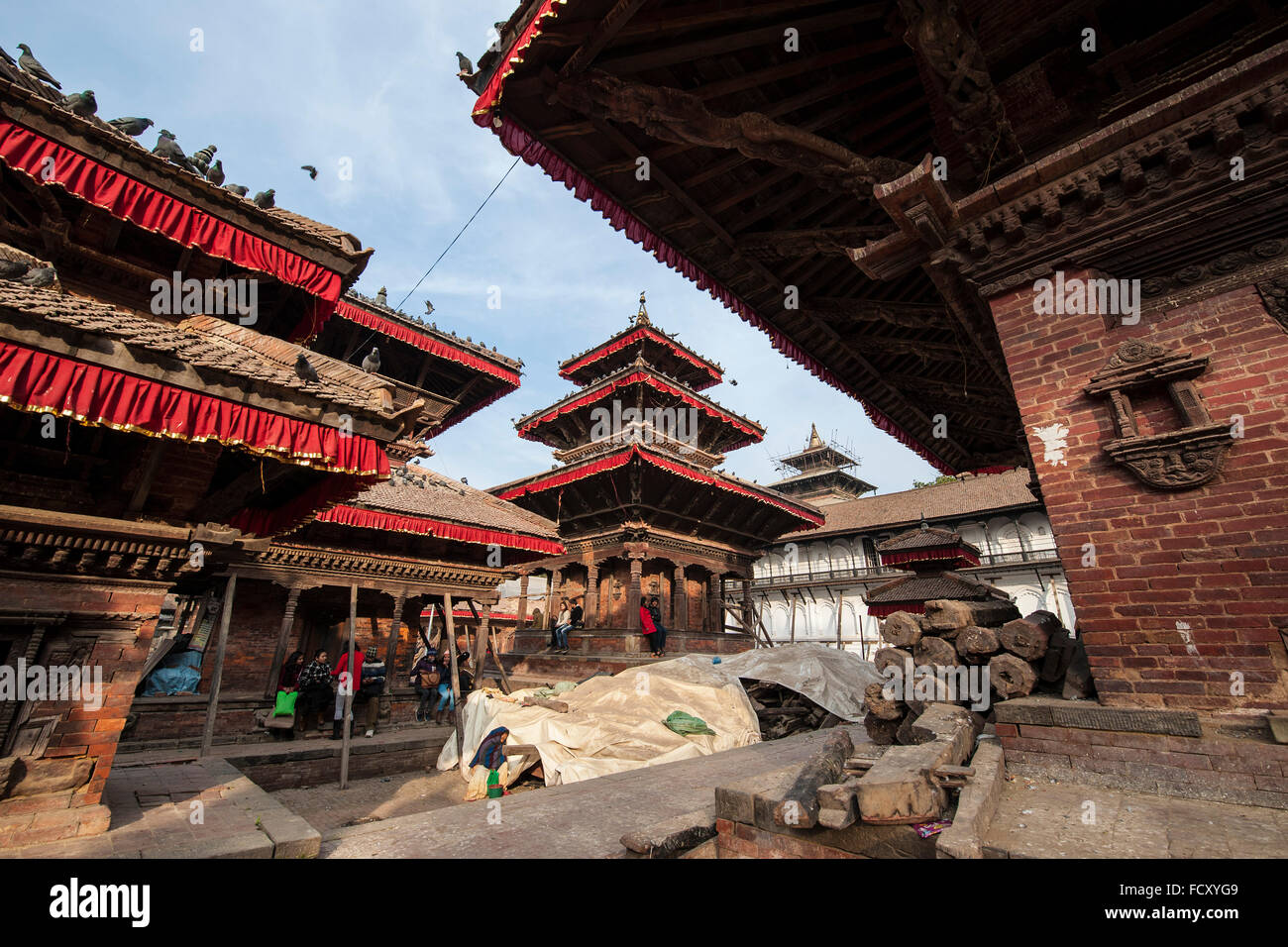 Nepal, Kathmandu, temple Stock Photo - Alamy