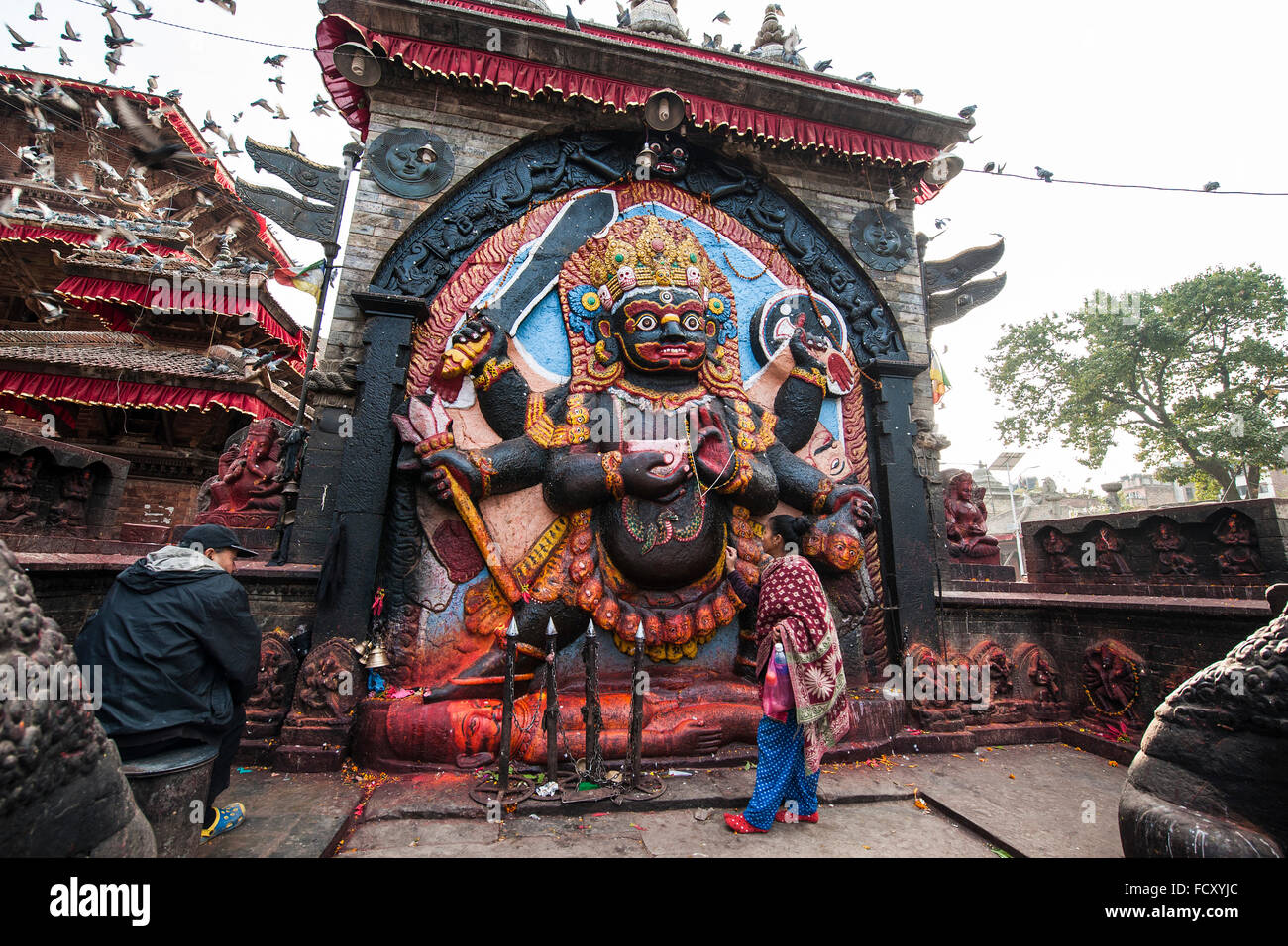 Nepal, Kathmandu, temple Stock Photo - Alamy