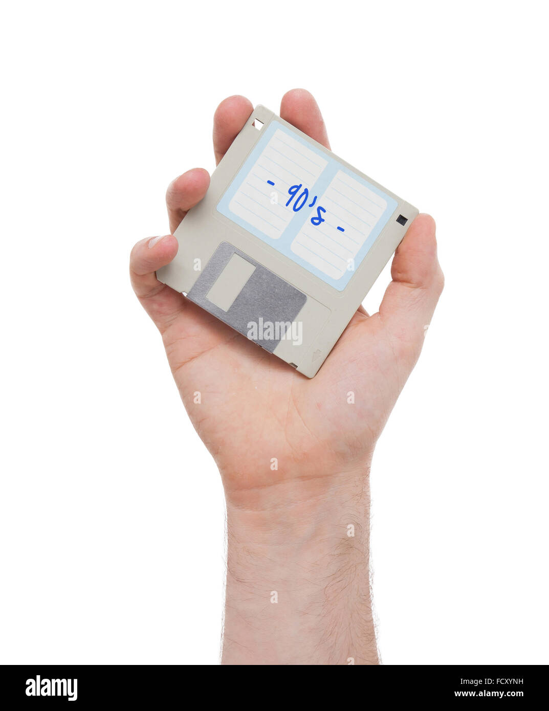 Floppy disk, data storage support, isolated on white - 90s Stock Photo ...