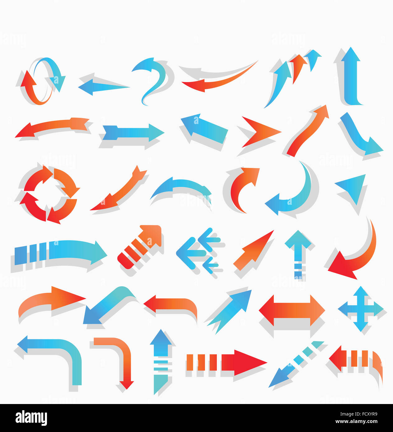 Various styles of arrows Stock Photo - Alamy