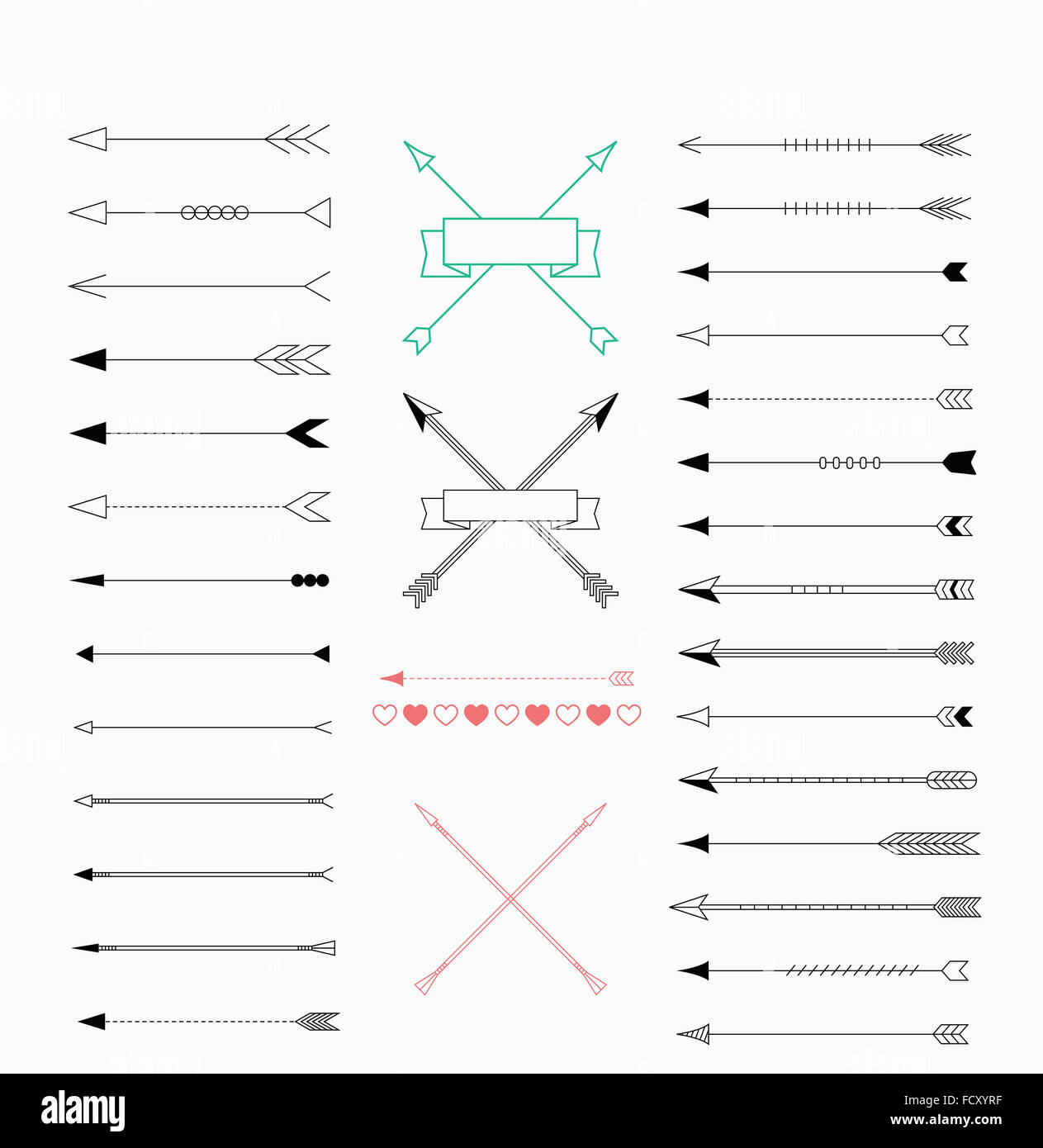 Various styles of arrows Stock Photo - Alamy