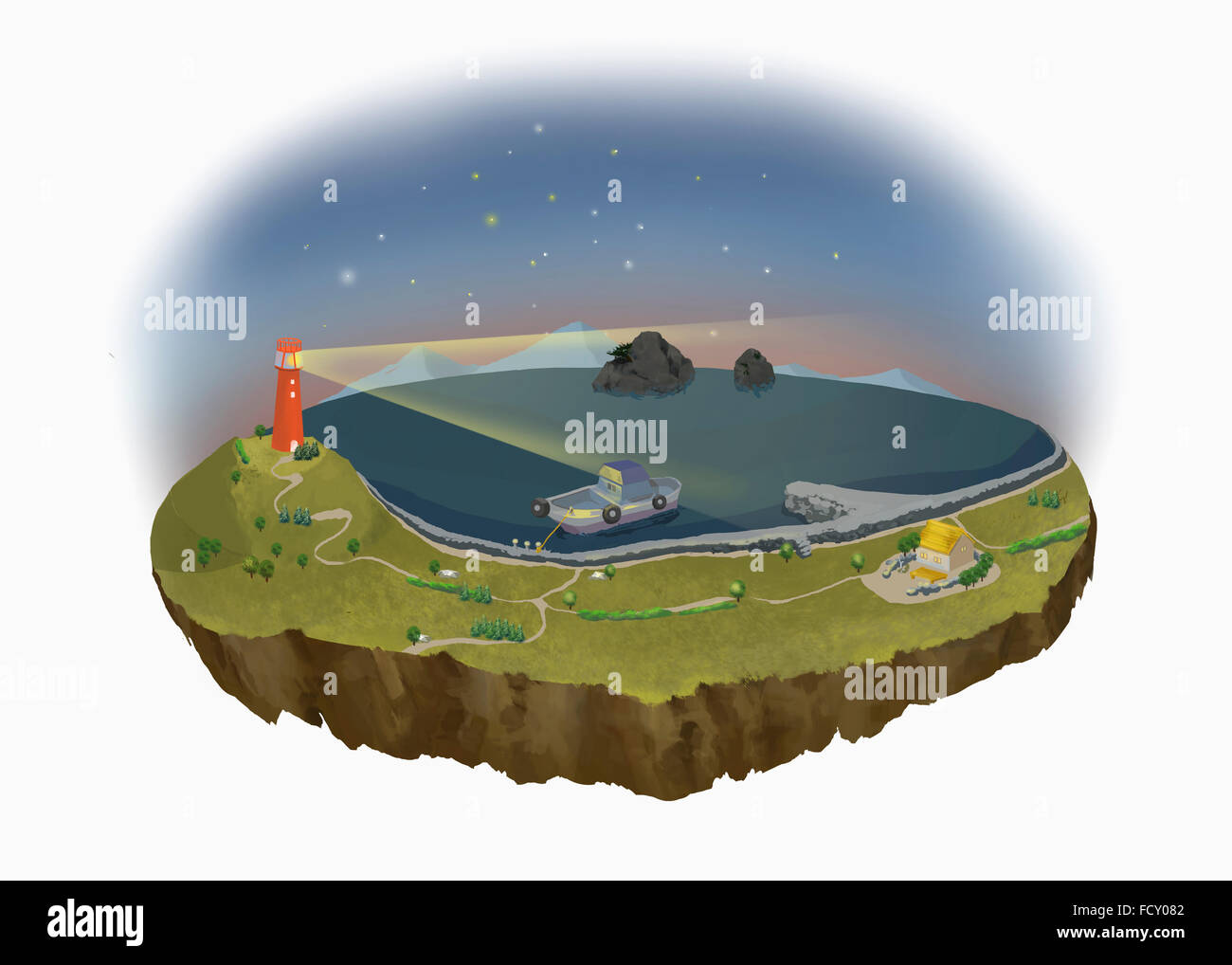 Imaginary landscape Cut Out Stock Images & Pictures - Alamy