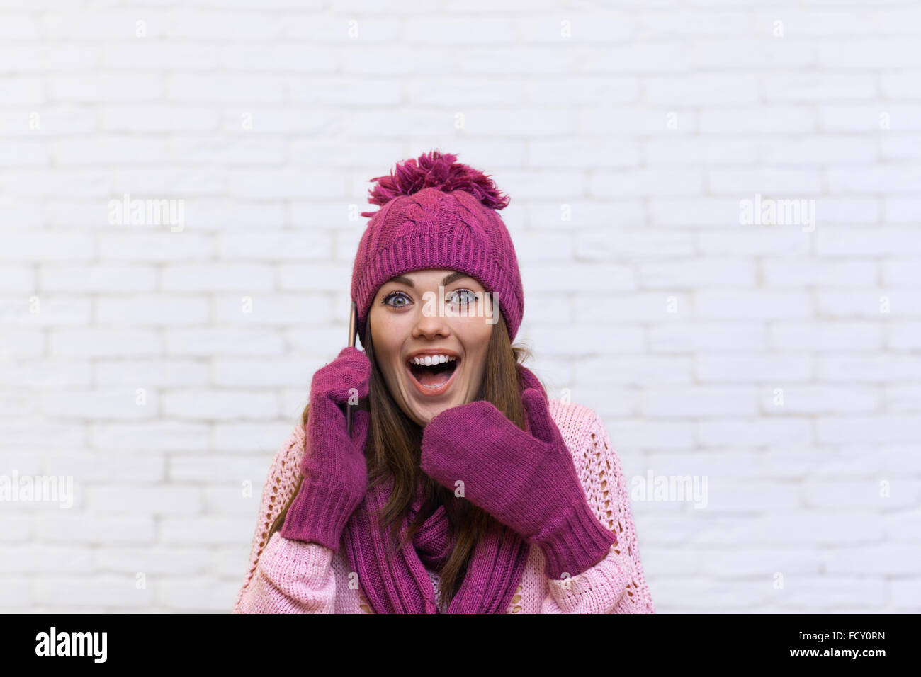 Call excited hi-res stock photography and images - Alamy