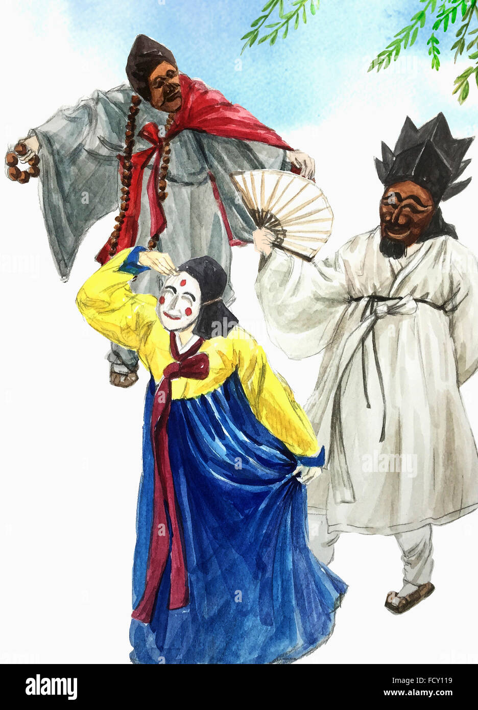 Korean bridal mask hi-res stock photography and images - Alamy