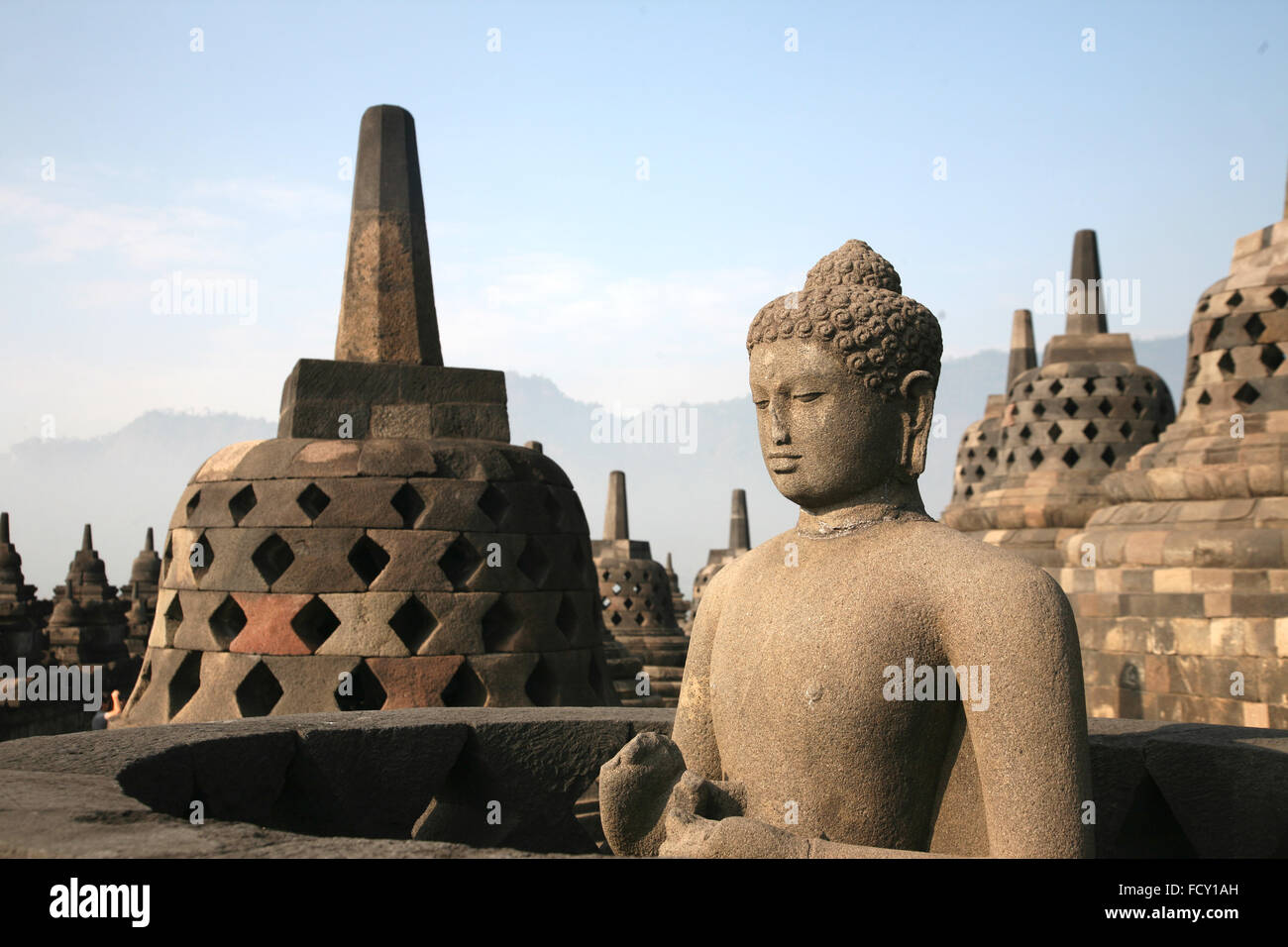 Indonesia Central Java Magelang Borobudur temple dates from the 9th ...