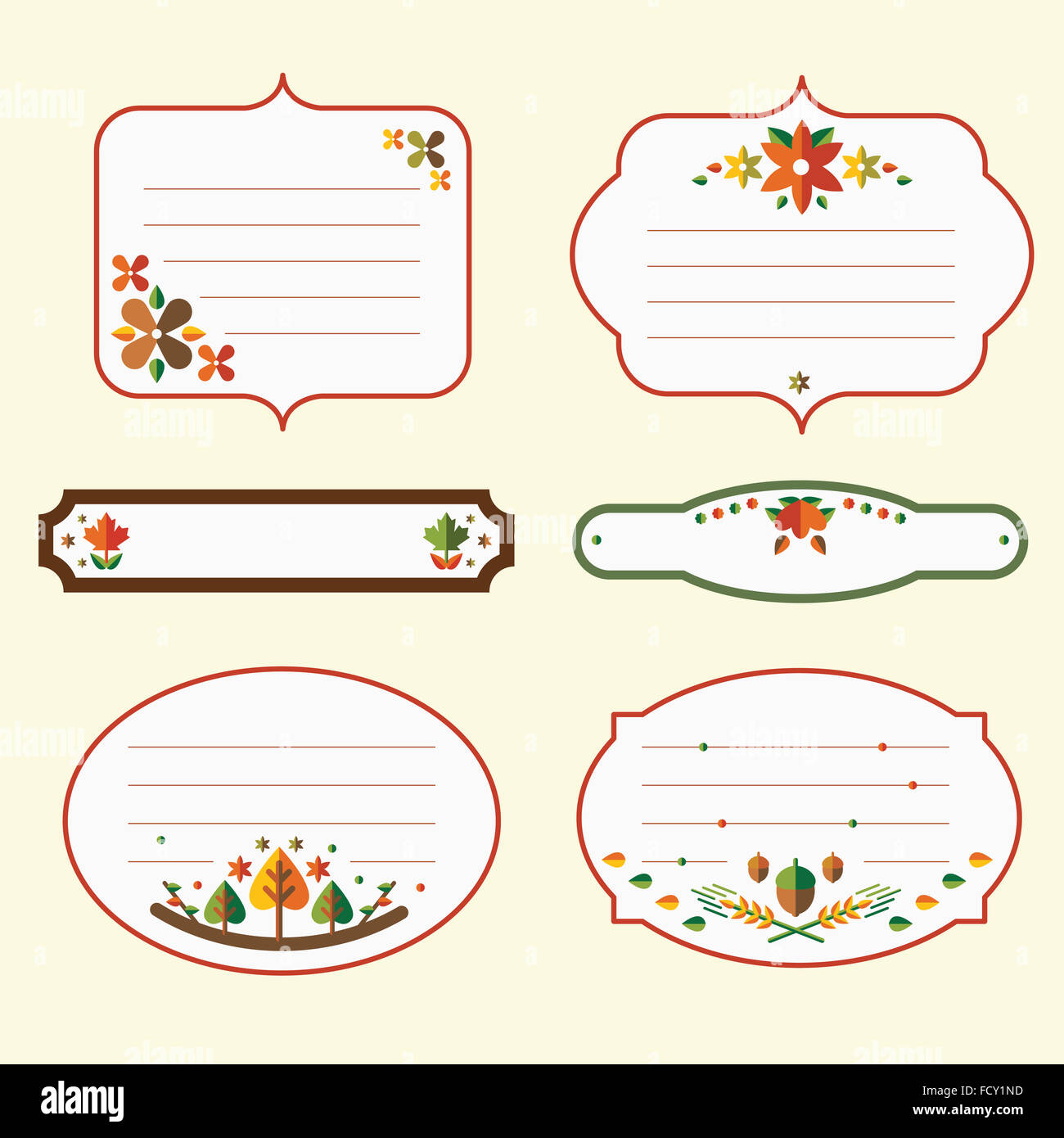 Copy spaces representing fall in illustration Stock Photo - Alamy