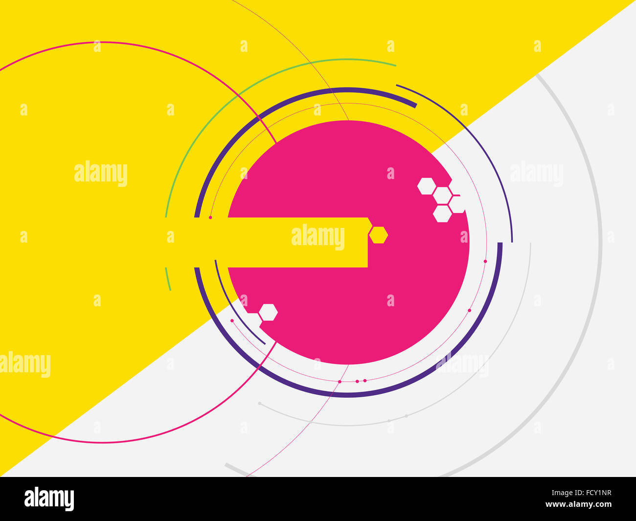 Geometric illustration in circle Stock Photo - Alamy