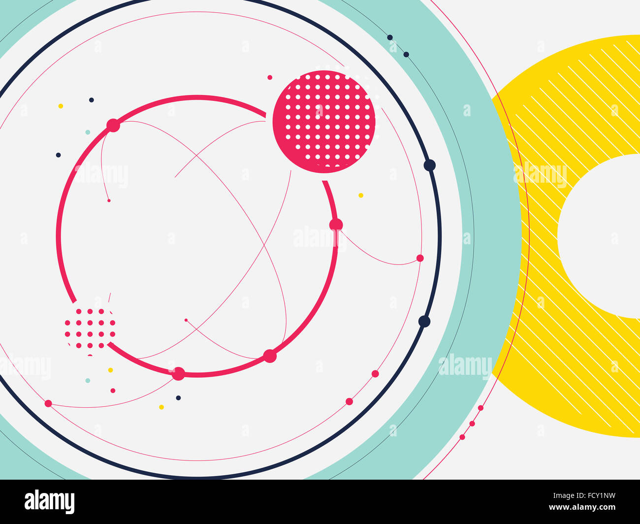 Geometric illustration in circle Stock Photo - Alamy