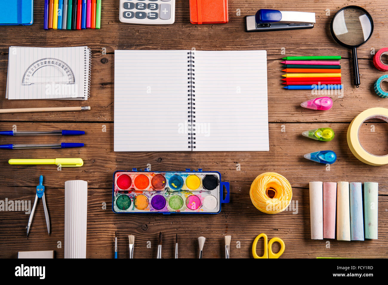 Back to school composition Stock Photo - Alamy