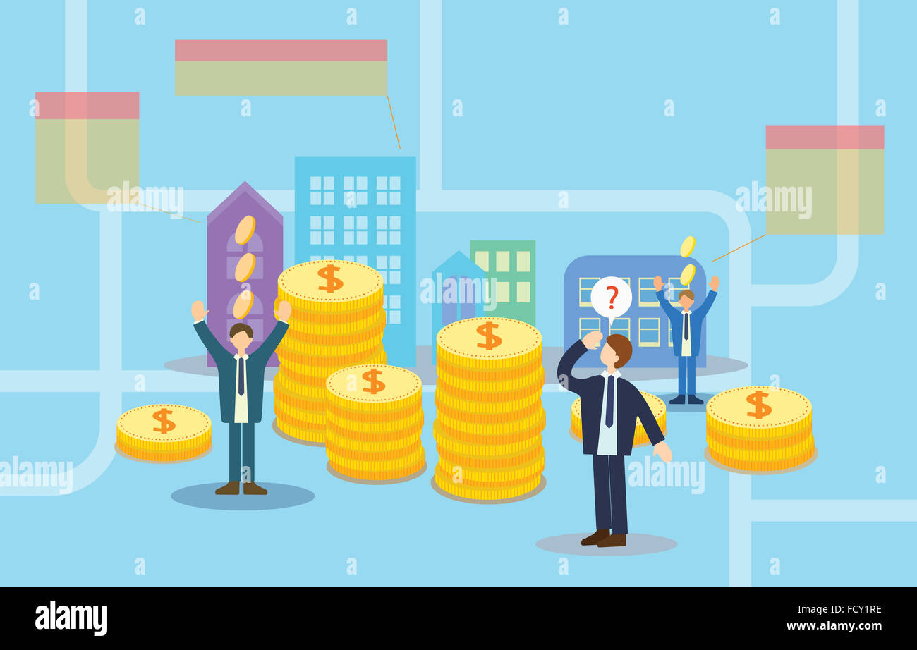 Imaginary illustration representing finance and economy Stock Photo - Alamy