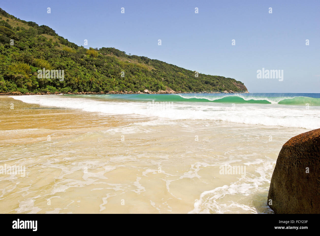 Ilha Grande Island: Beach Praia Lopes Mendes, Rio de Janeiro state ...