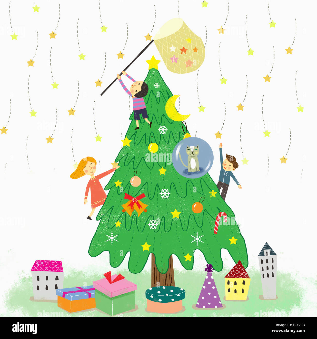 Imaginary illustration representing Christmas Stock Photo - Alamy