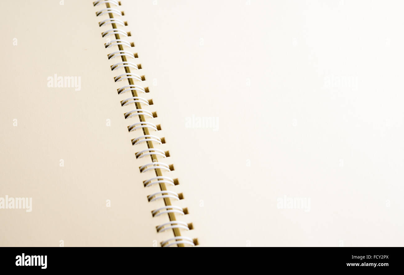Blank open spiral notebook Stock Photo - Alamy