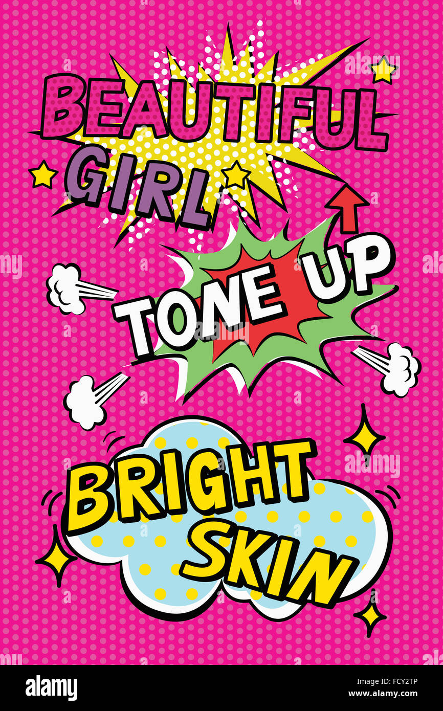 Pop arts words in vivid colors Stock Photo - Alamy