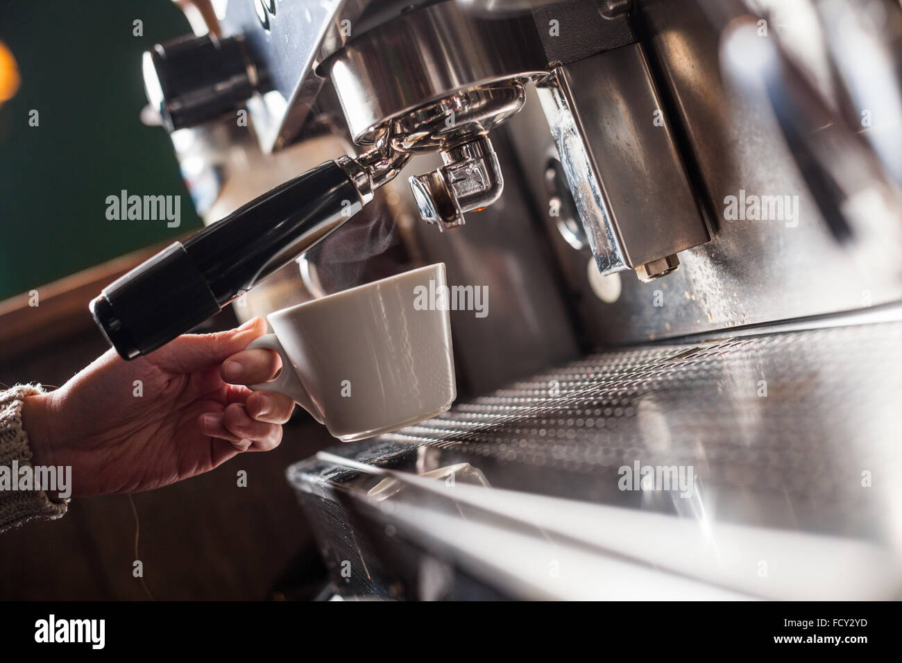 Color image of an espresso making machine Stock Photo - Alamy
