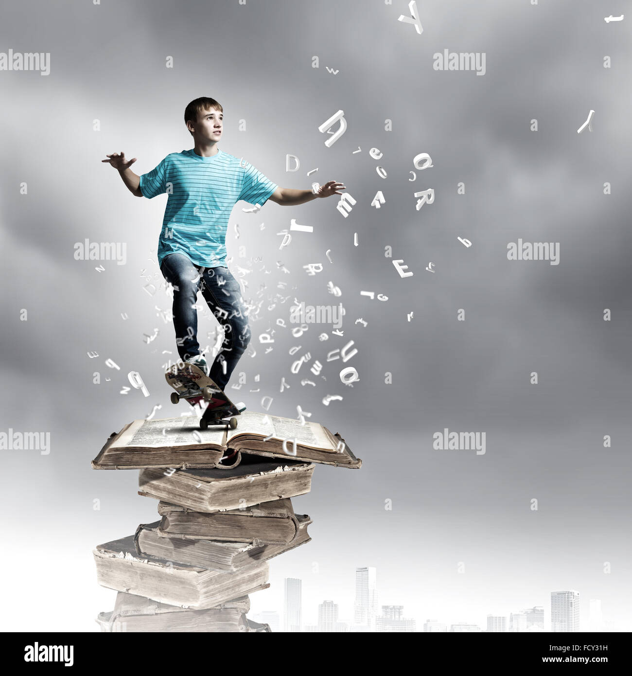 Old school skater hi-res stock photography and images - Alamy