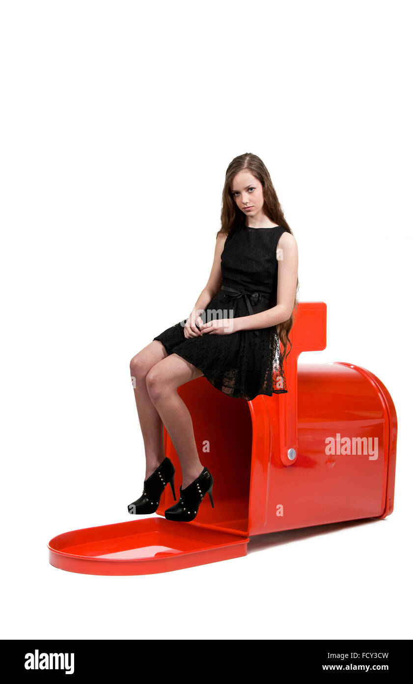 A postal mailbox ready for mail and packages Stock Photo - Alamy