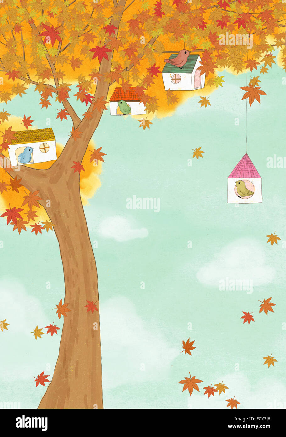 Illustration representing fall Stock Photo - Alamy