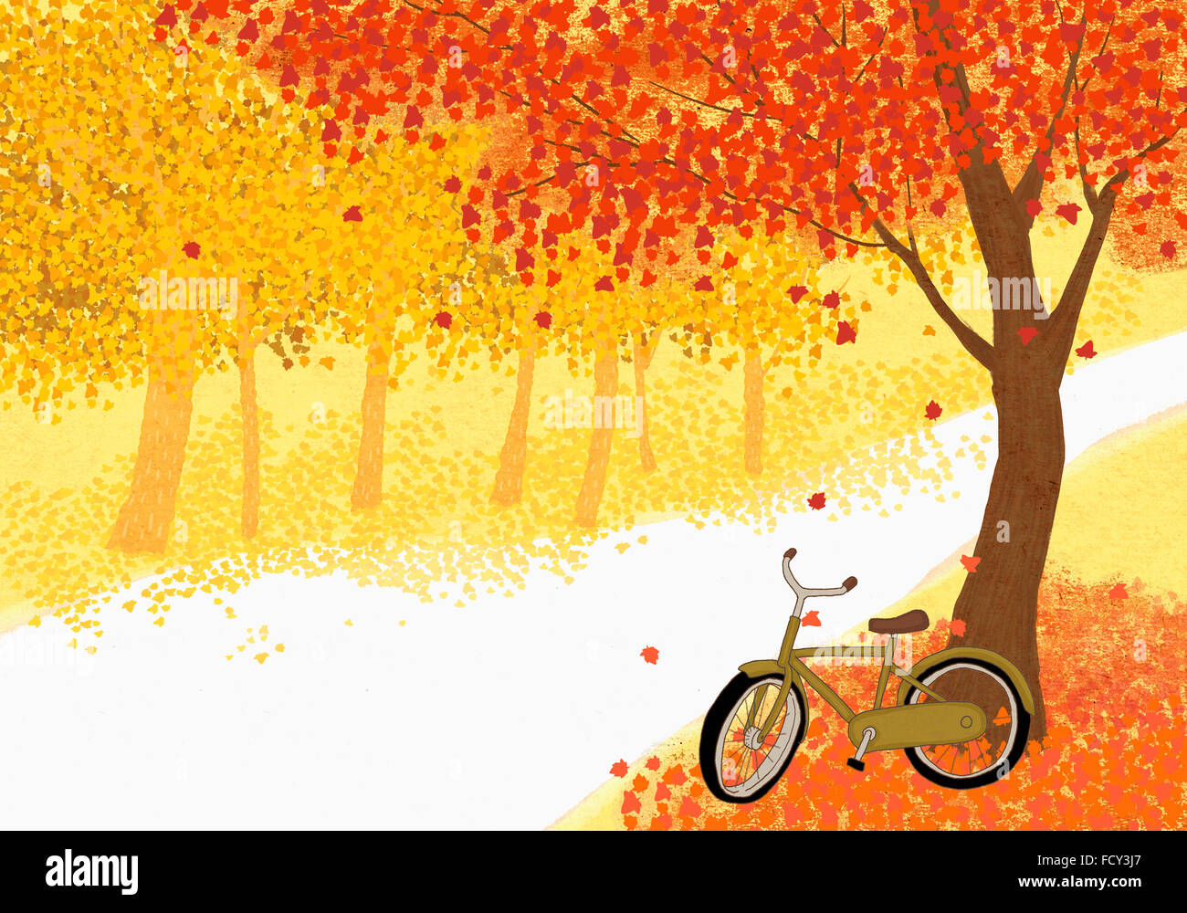 Illustration representing fall Stock Photo - Alamy