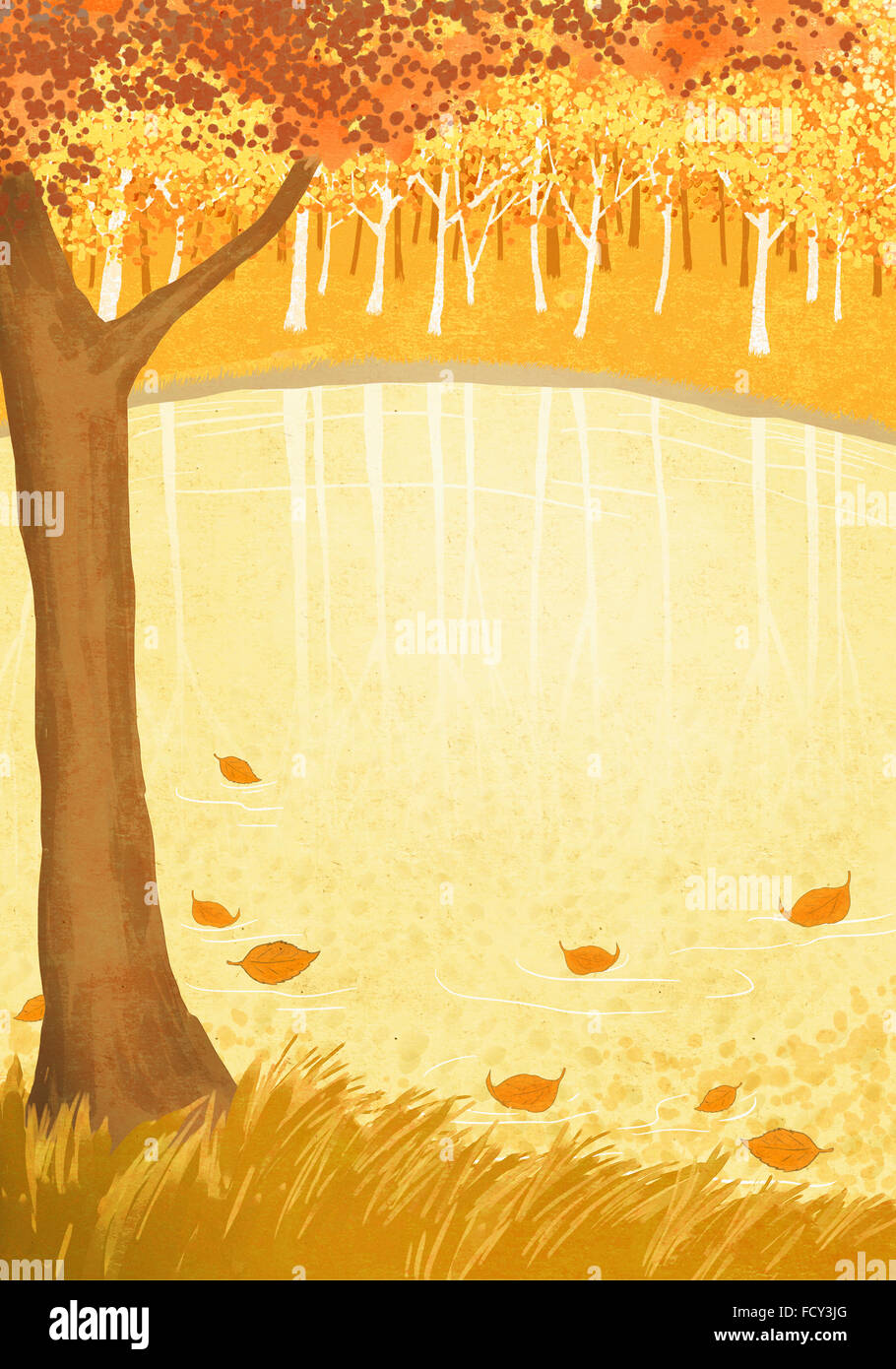 Illustration representing fall Stock Photo - Alamy