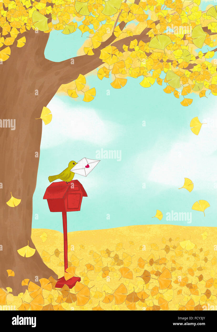 Illustration representing fall Stock Photo - Alamy