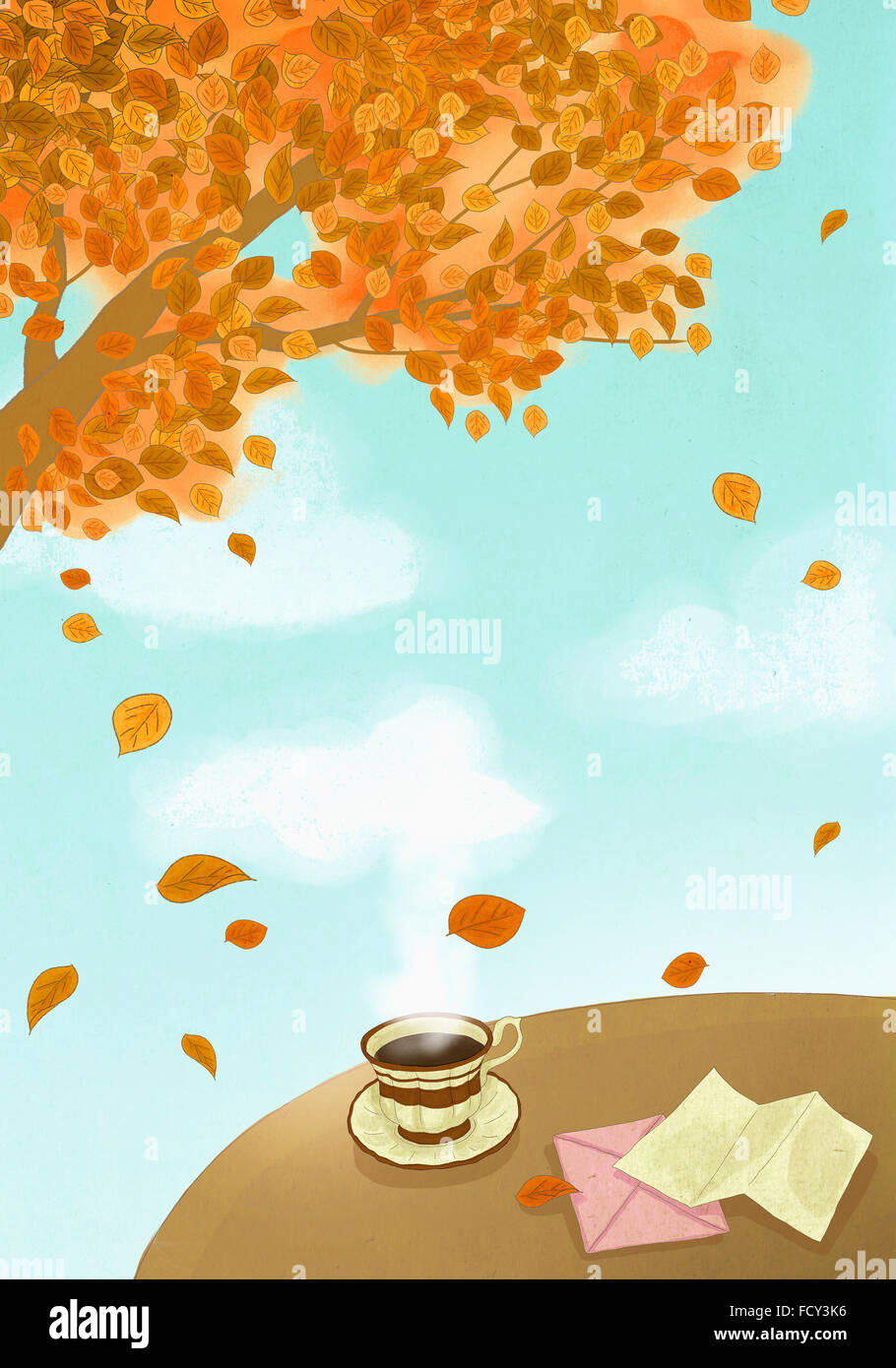 Illustration representing fall Stock Photo - Alamy