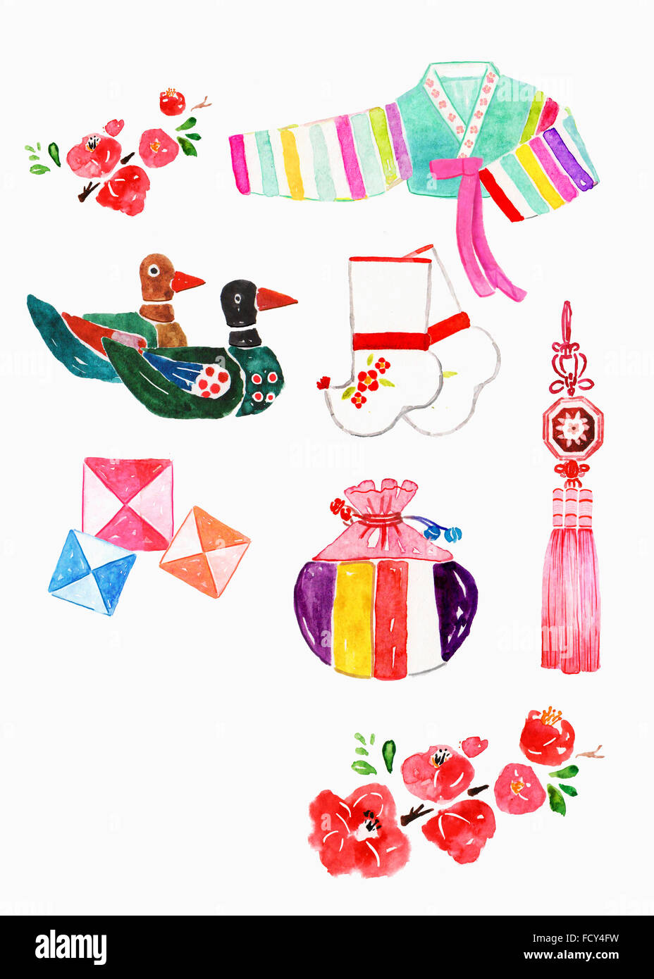 Various images of Korean traditional objects representing Korean ...