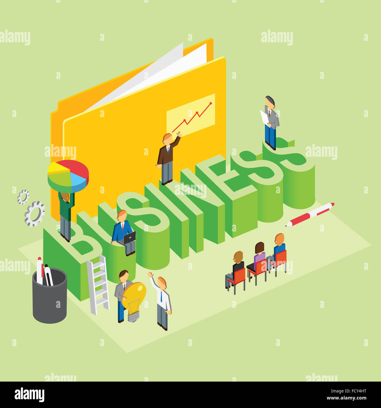 Imaginary illustration representing business Stock Photo - Alamy