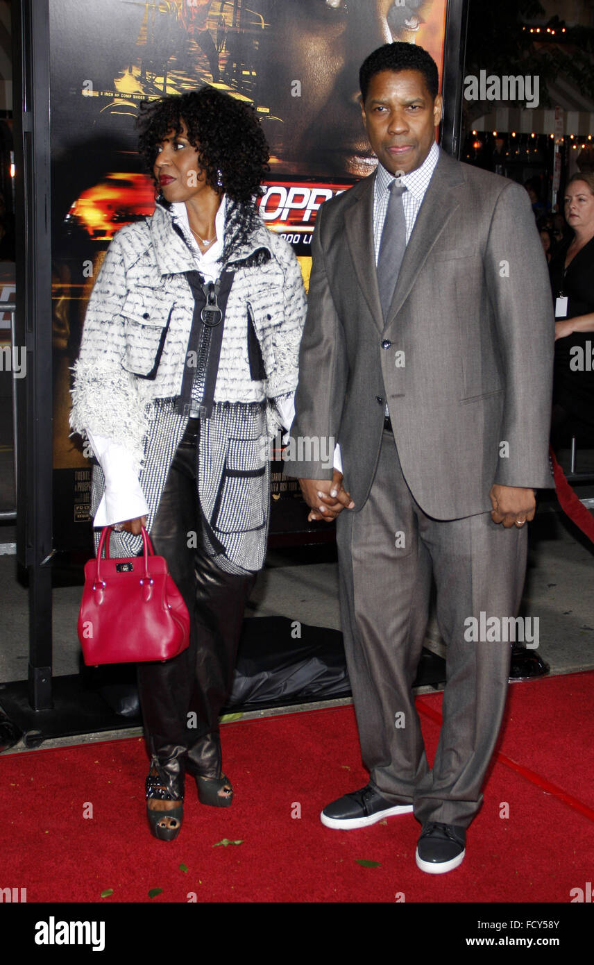 Pauletta Washington and Denzel Washington at the LA Premiere of ...