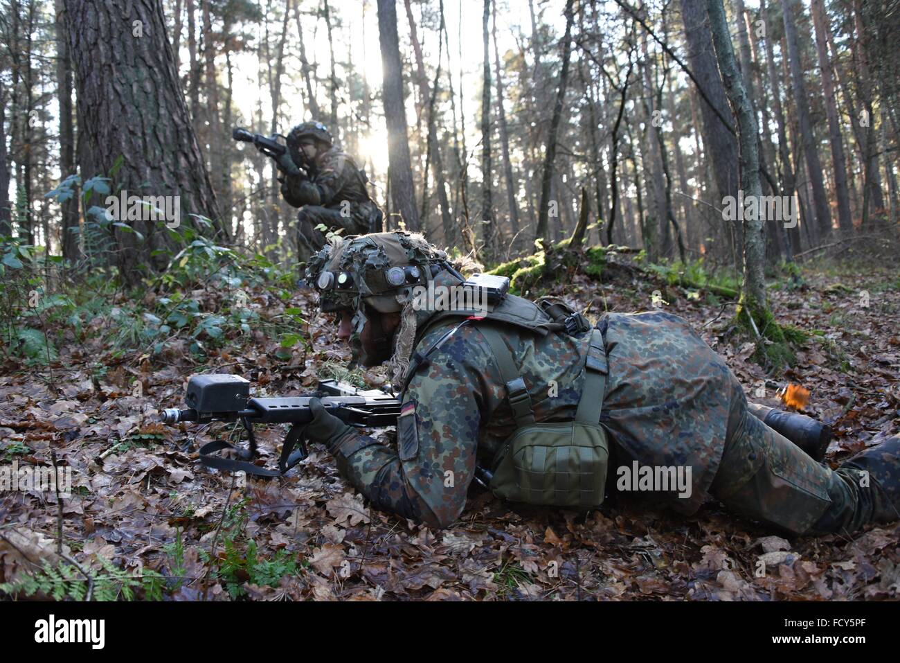 Dismounts of 2nd Company, 212th Mechanized Infantry Battalion during a ...