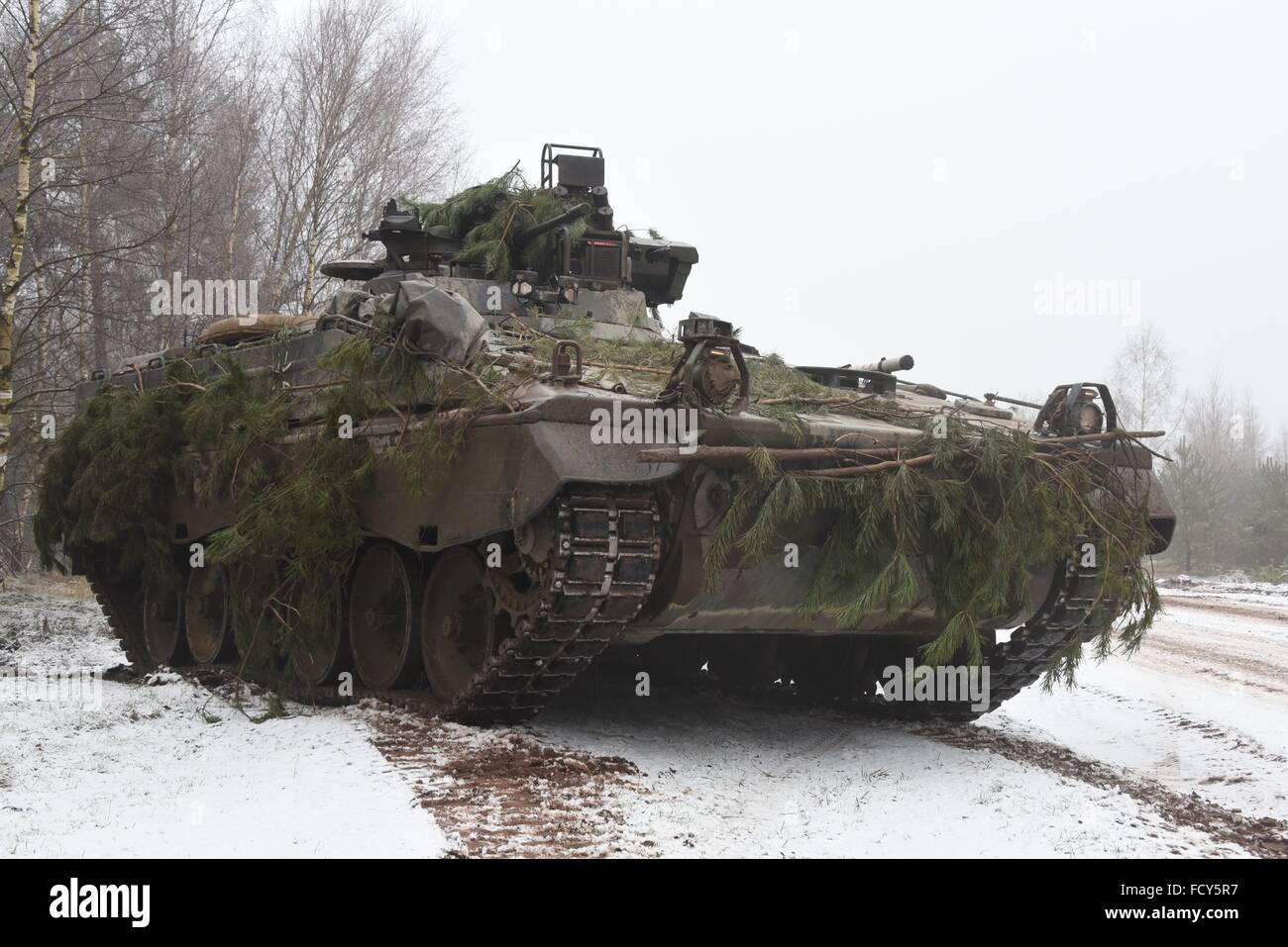 Marder 1A3 of 4th Company, 212th Mechanized Infantry Battalion during a ...