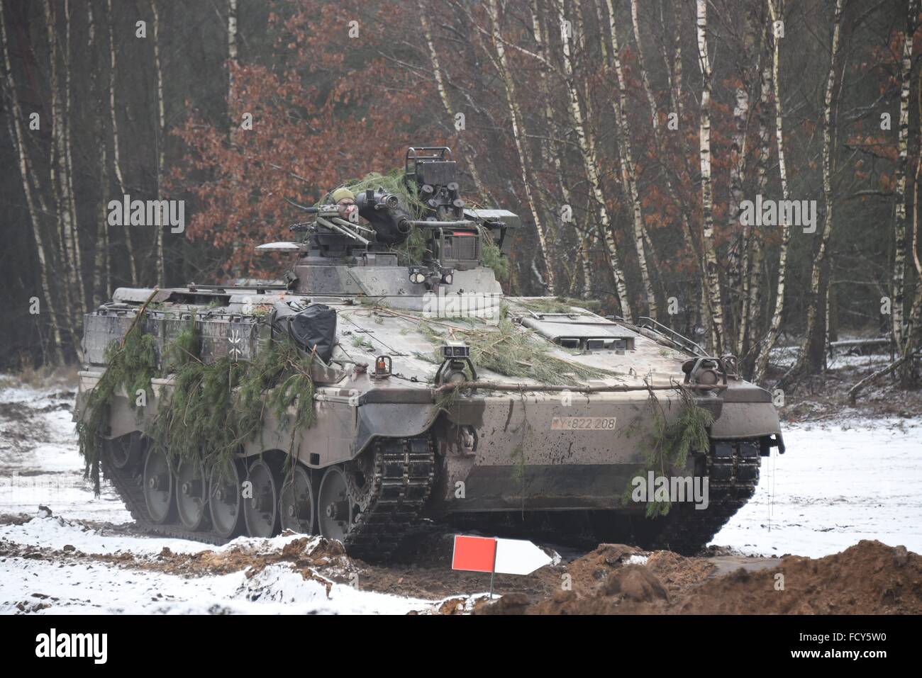 Marder 1A3 of 4th Company, 212th Mechanized Infantry Battalion during a ...