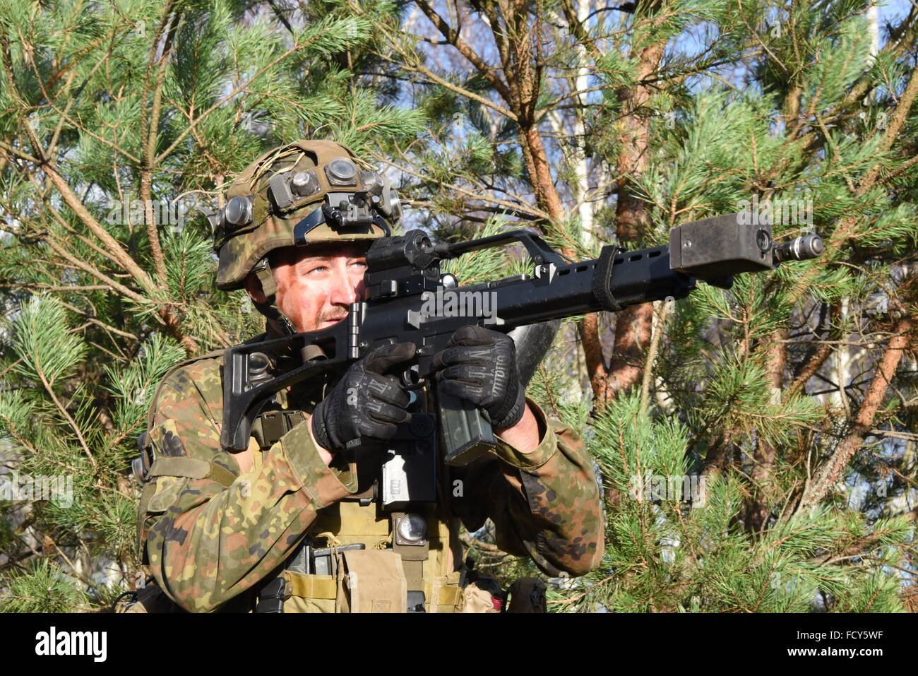 Light Infantry soldier of 3rd Company, 1st Infantry Battalion during a ...
