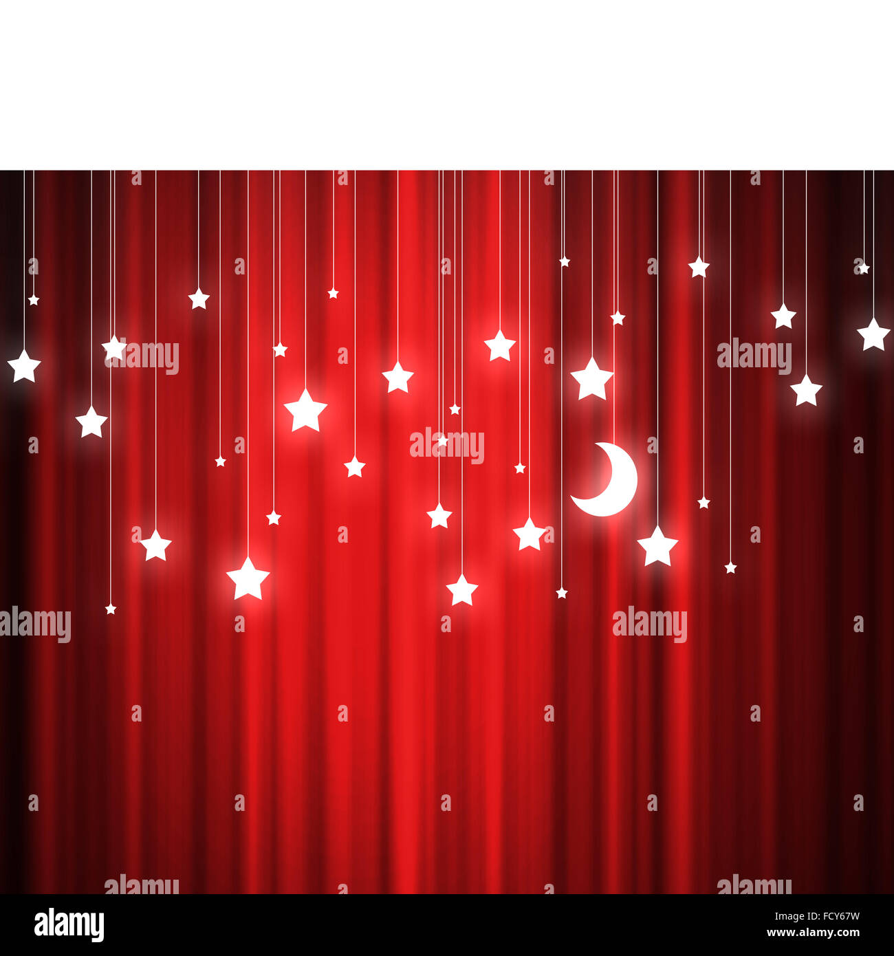 Celebration backdrop with moon and stars hi-res stock photography and ...