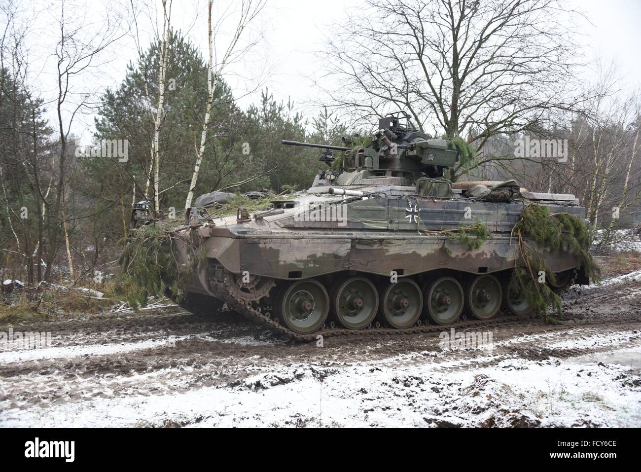 Marder 1A3 of 4th Company, 212th Mechanized Infantry Battalion during a ...