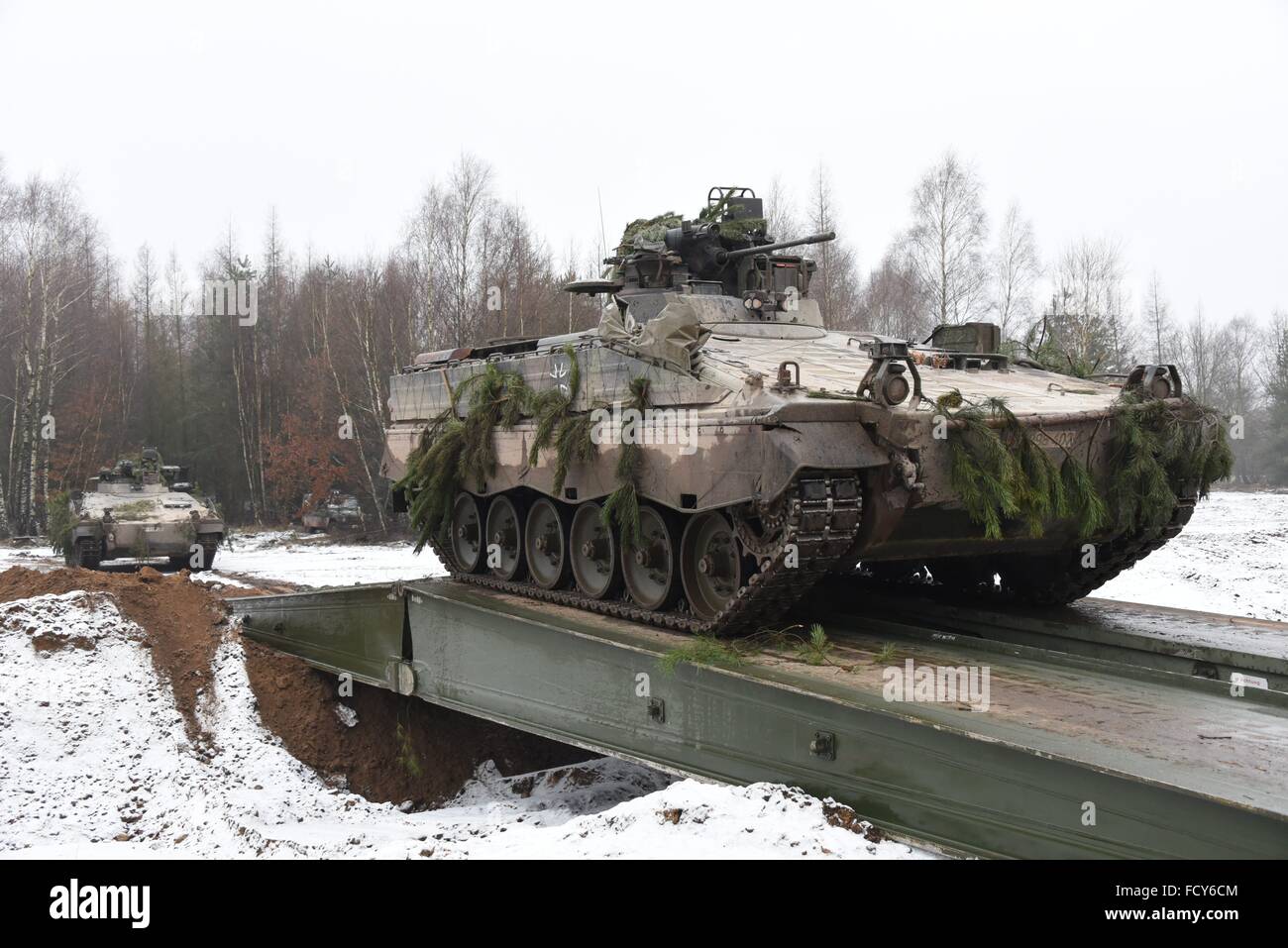 Marder 1A3 of 4th Company, 212th Mechanized Infantry Battalion during a ...