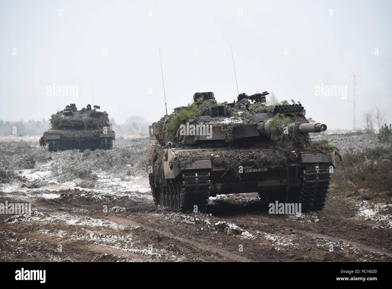 Leopard 2A6 Main Battle Tank of 2nd Company, 393rd Armor Battalion ...