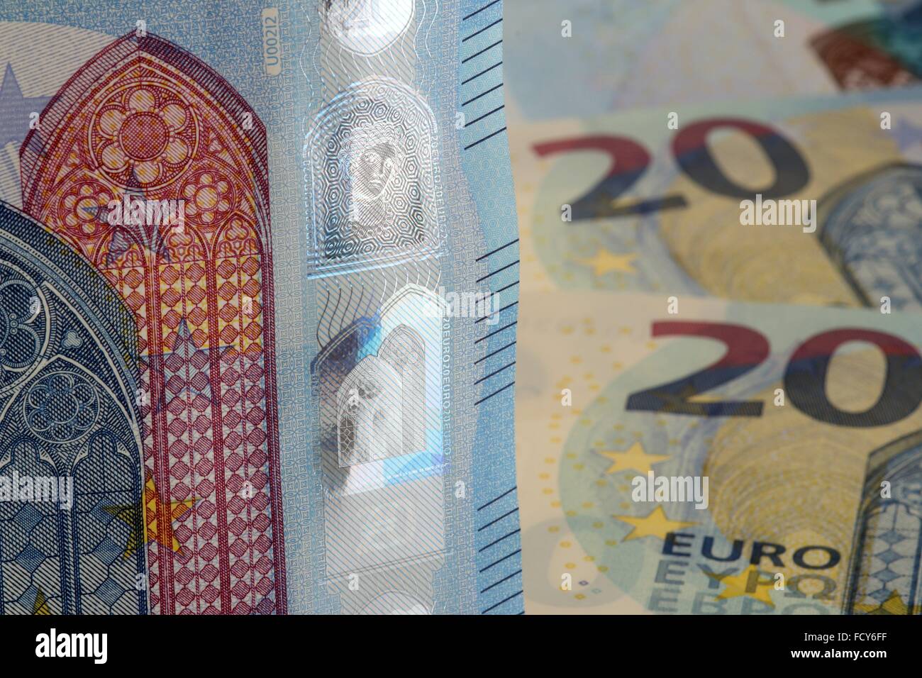 New Euro banknotes Stock Photo - Alamy