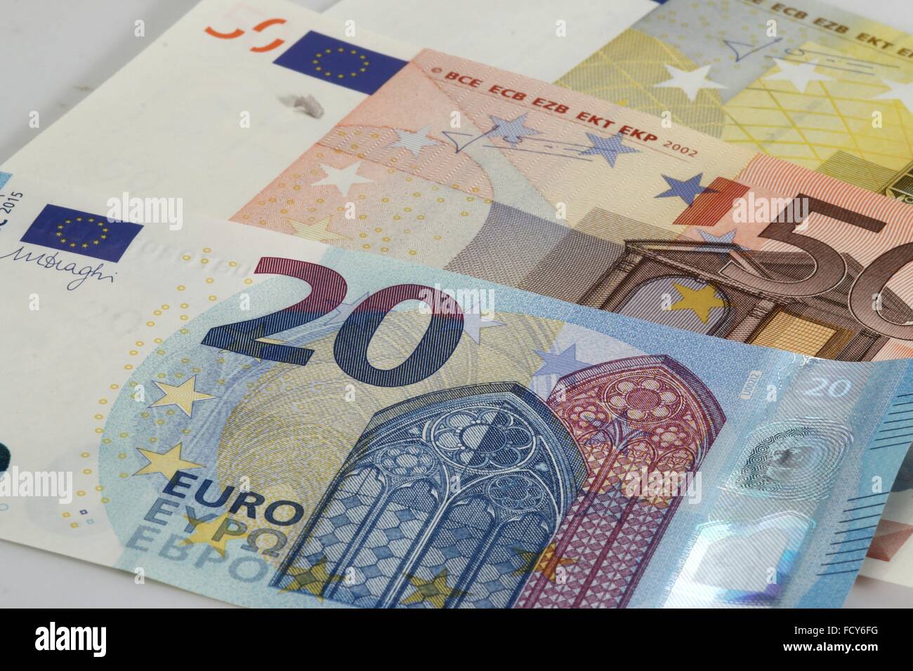 New Euro banknotes Stock Photo - Alamy